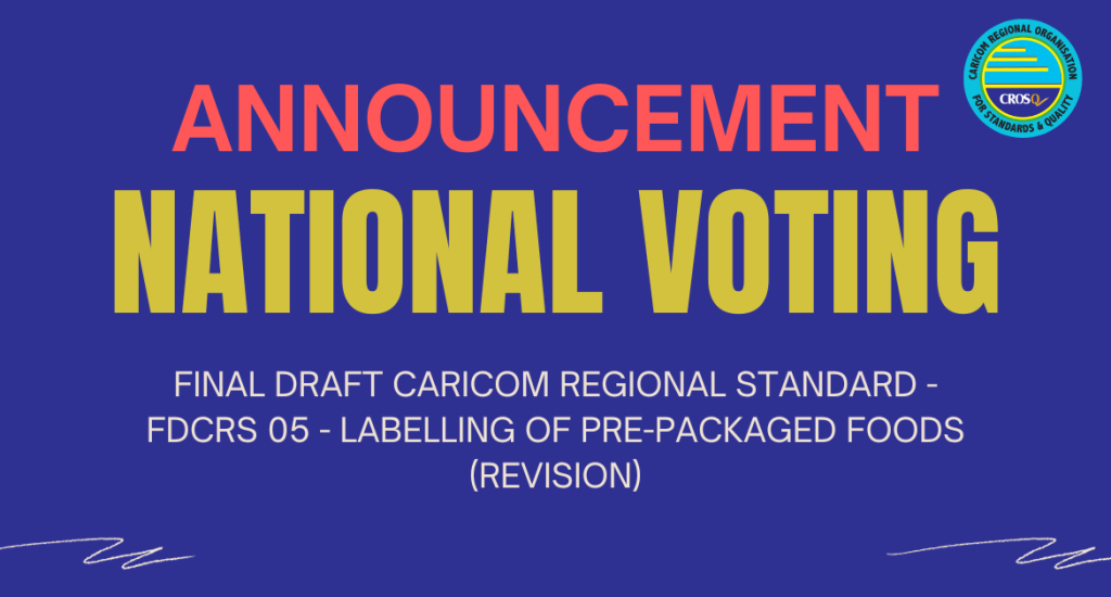 Status of Voting on Revision of Final Draft Standard for Labelling of ...